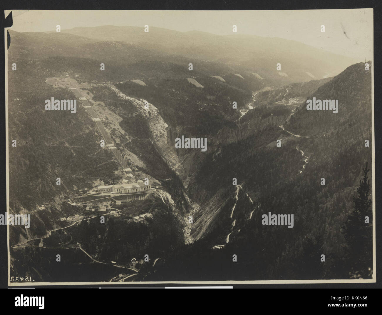 This photograph captures the Vemork power plant, located in Norway. The ...