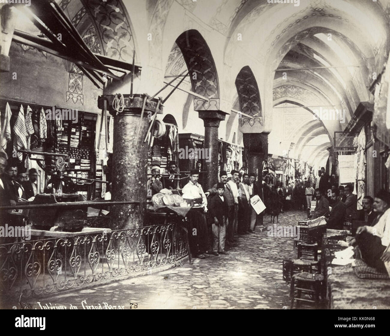 Istanbul Grand Bazaar Sebah Stock Photo - Alamy