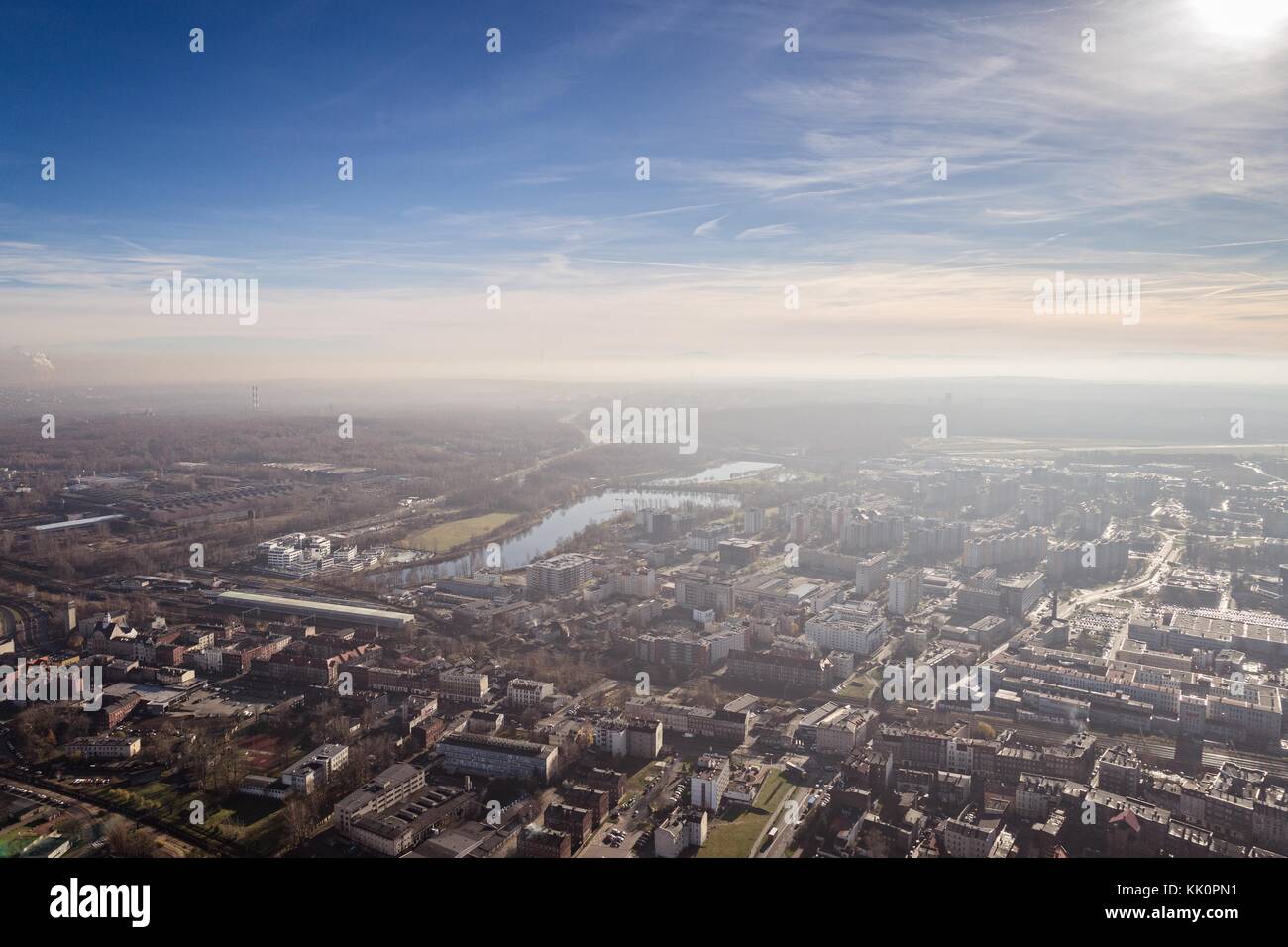 Smog and air pollution in Katowice, Silesia, Poland Stock Photo - Alamy