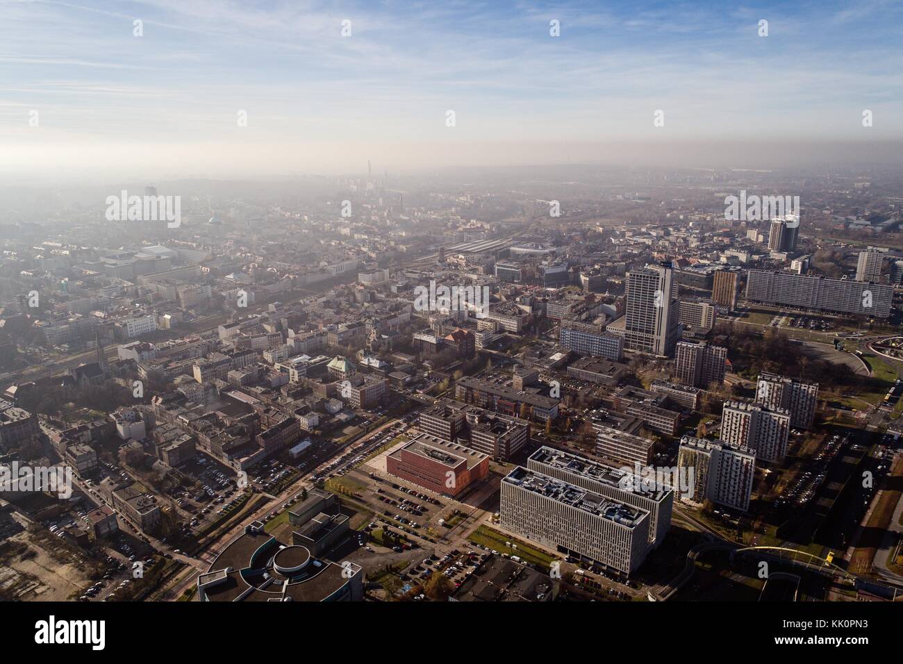Smog and air pollution in Katowice, Silesia, Poland Stock Photo - Alamy
