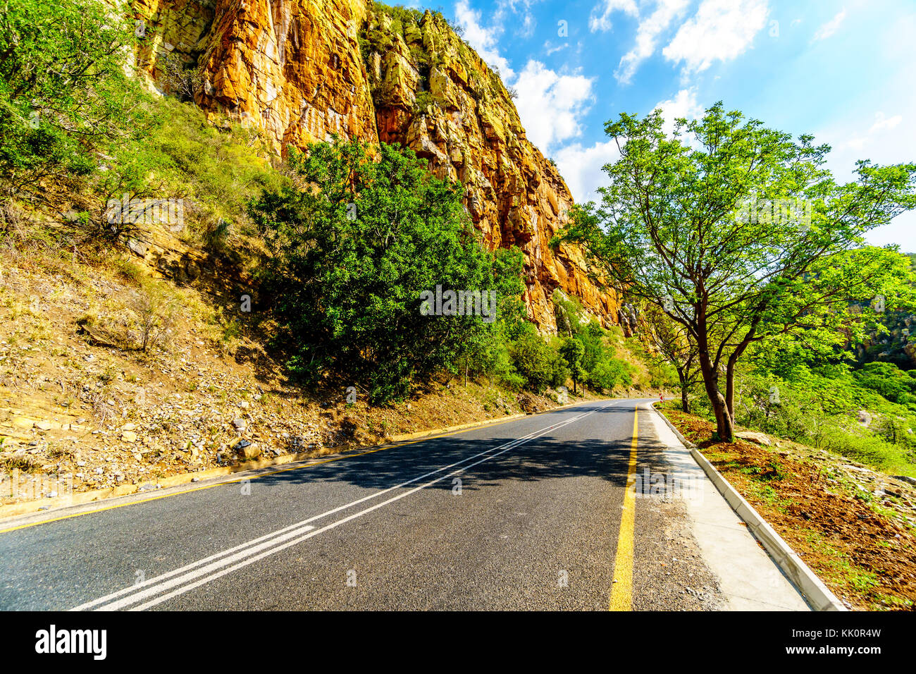 Highway R36 at the Abel Erasmus Pass as it goes through the ...