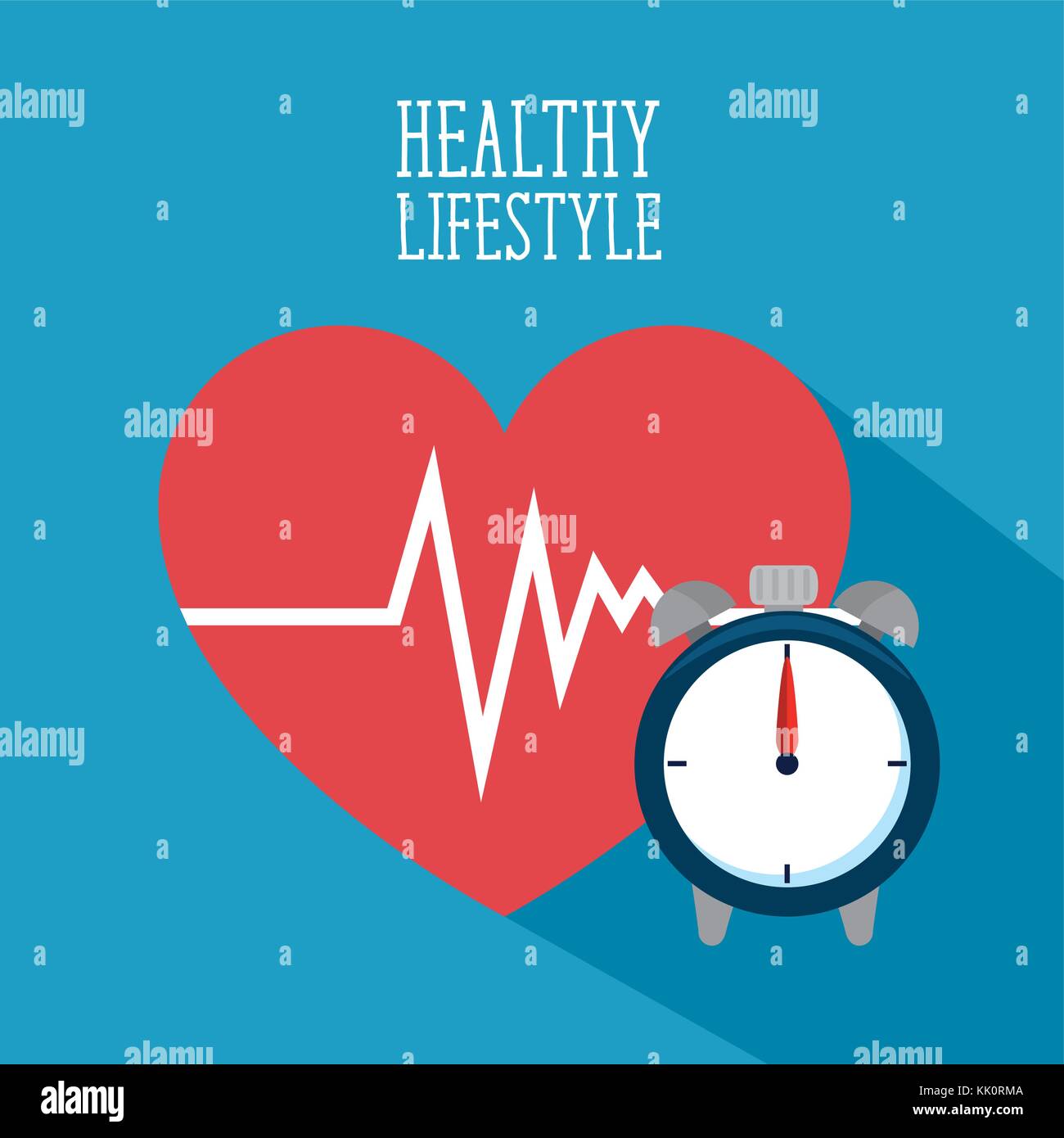 healthy lifestyle for healthy heart vector illustration graphic design ...