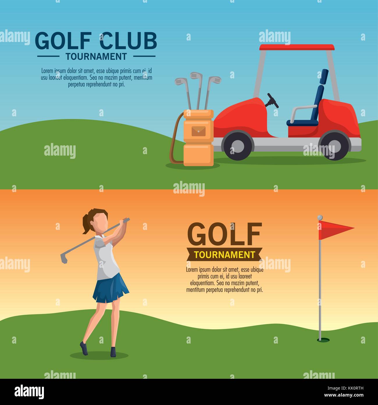 golf tournament poster template vector illustration graphic design ...