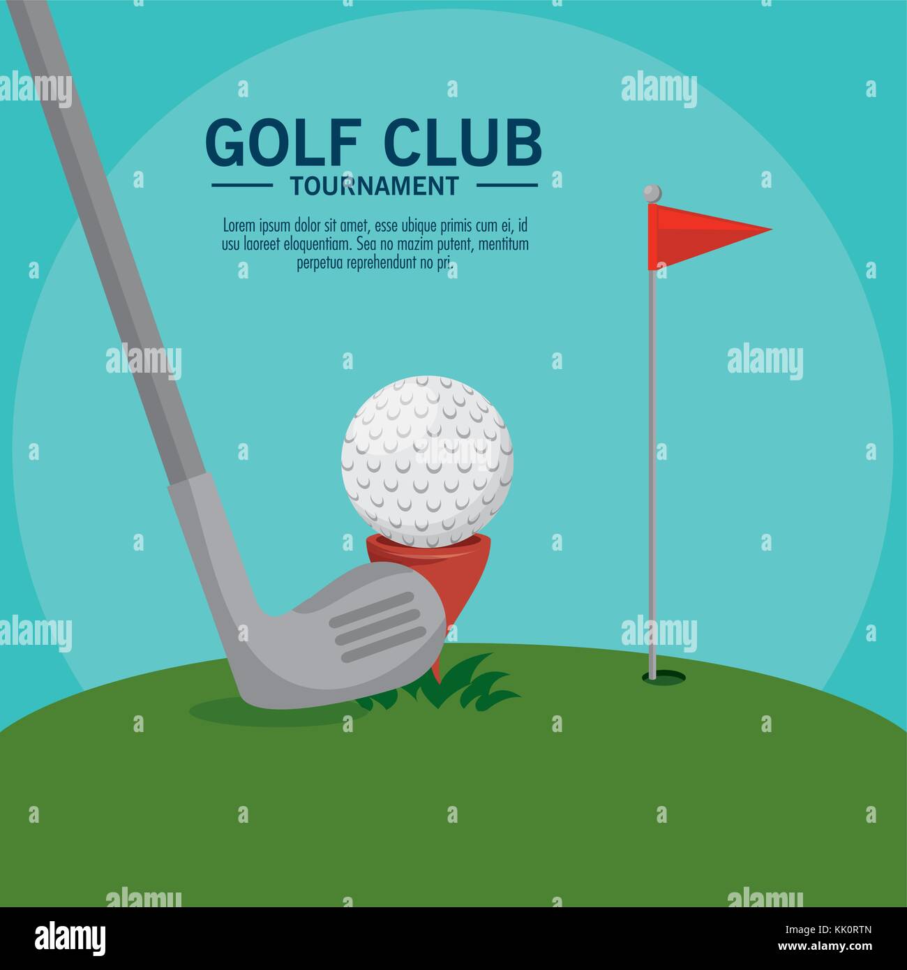 golf course landscape vector illustration graphic design Stock Vector ...