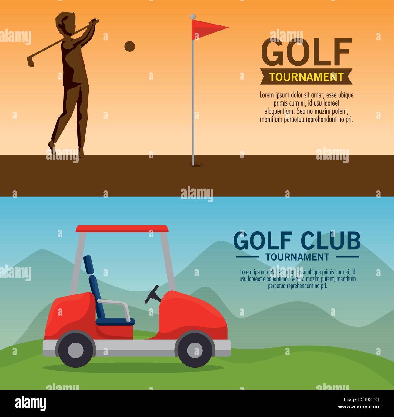 golf tournament poster template vector illustration graphic design ...