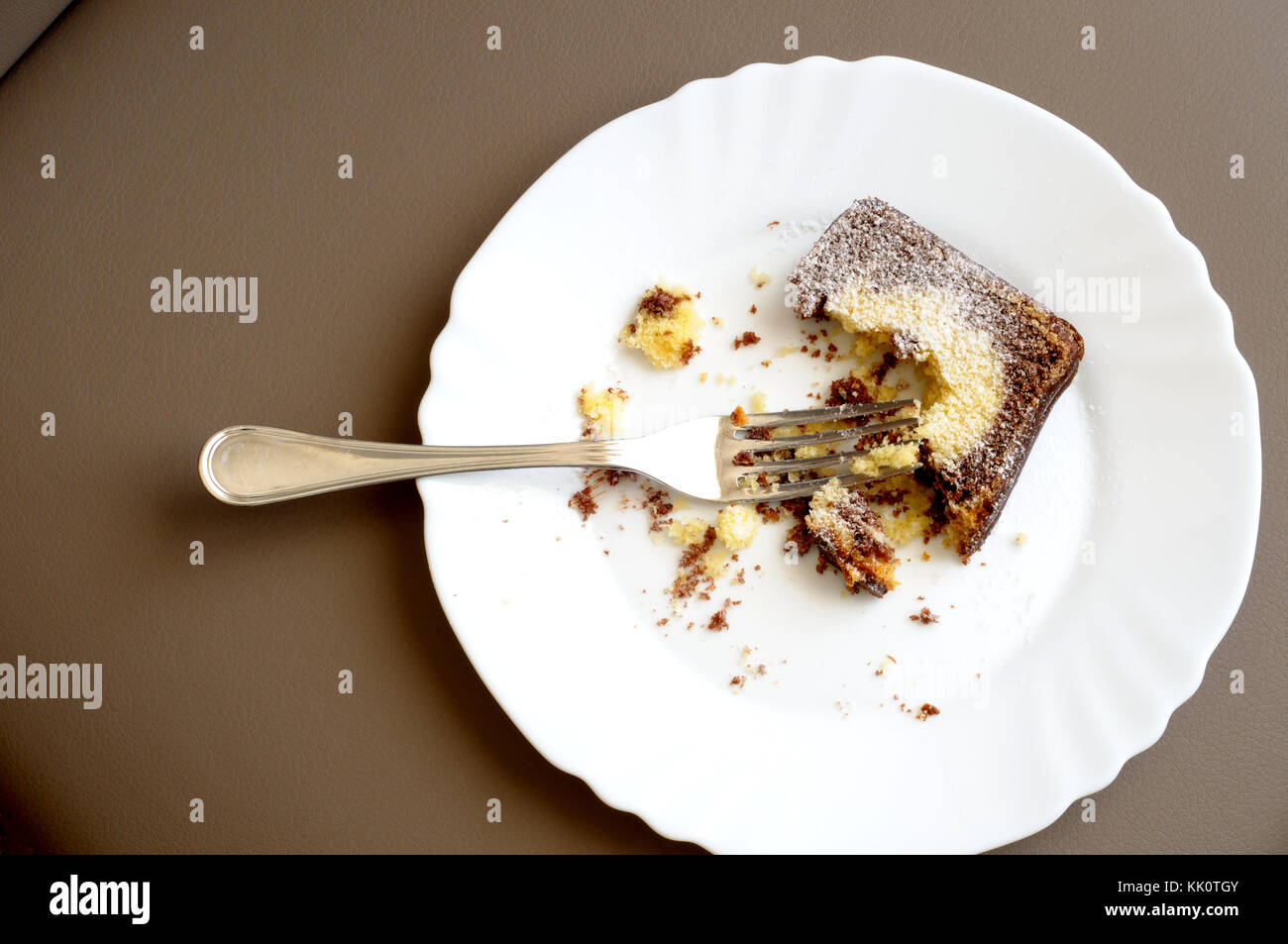 leftover of chocolate cake Stock Photo - Alamy
