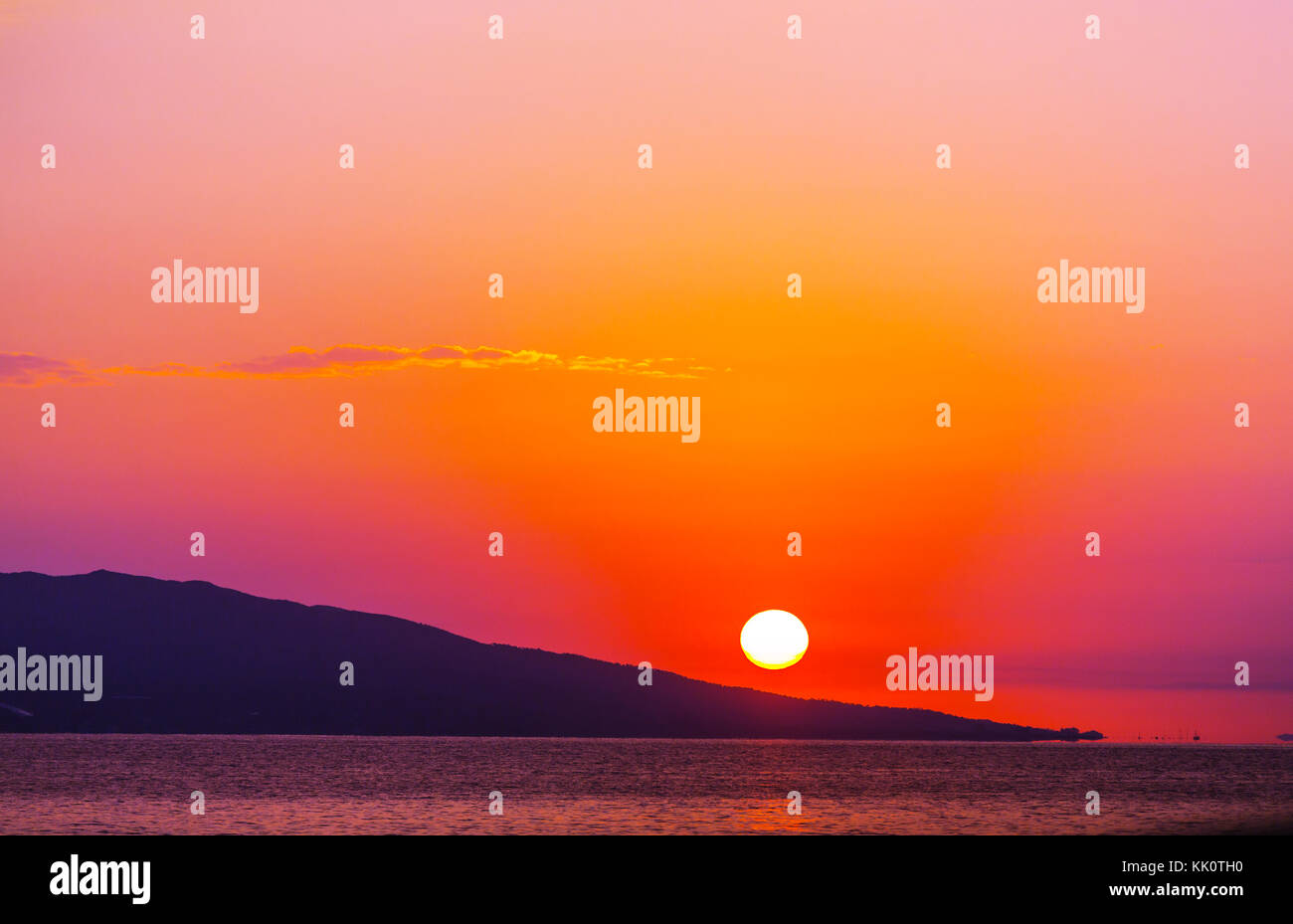 Beautiful sunset on greek hi-res stock photography and images - Alamy