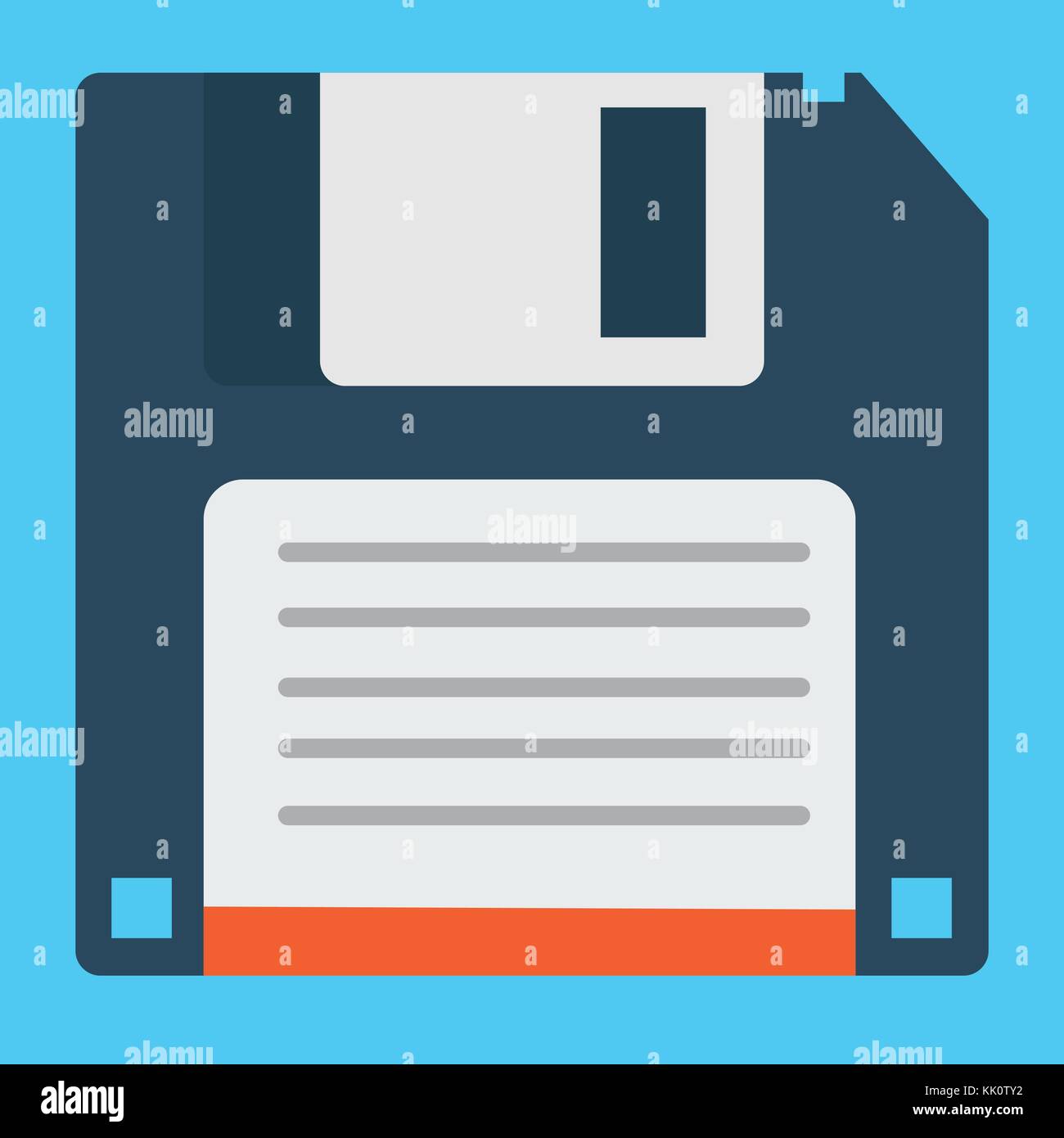 Vector Floppy Disk Illustration Flat Design Stock Vector Image & Art ...