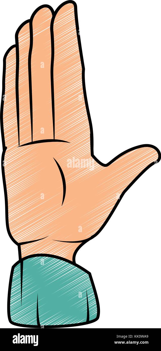 hand giving the five vector illustration design Stock Vector Image ...