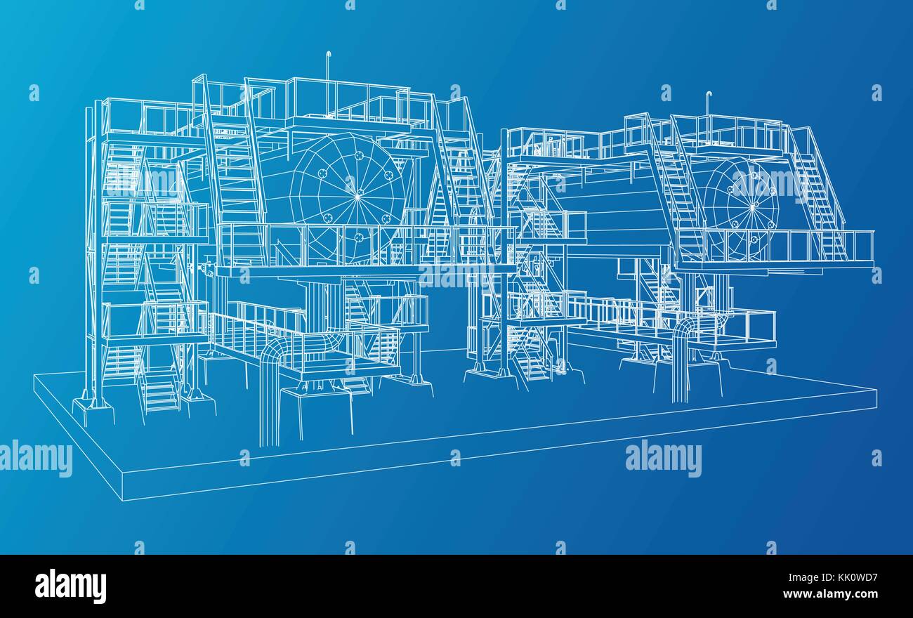 Steel plant Stock Vector Images - Alamy