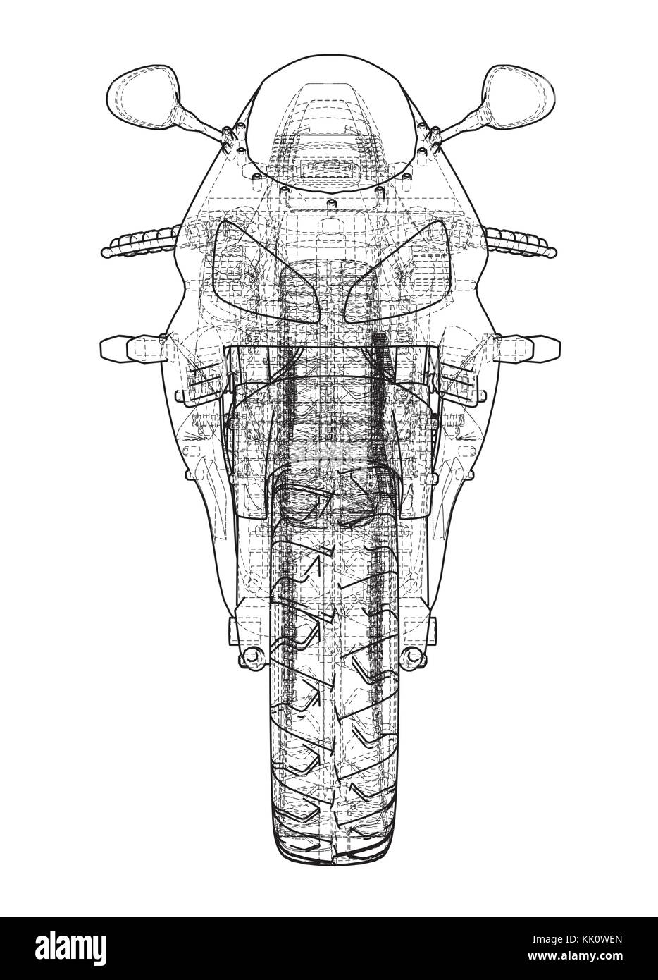Chopper motorcycle frame Stock Vector Images - Alamy