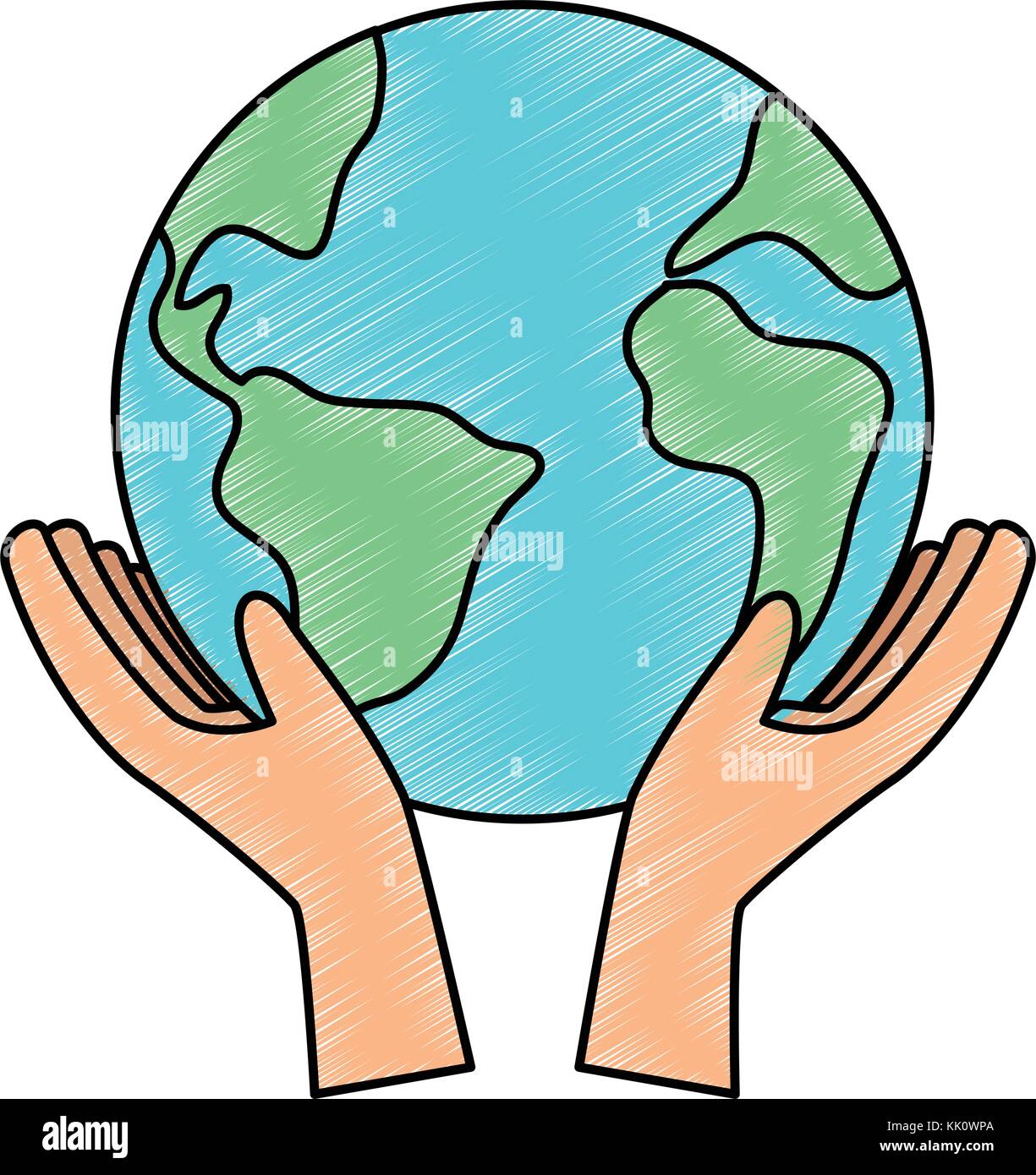 hands with world planet earth icon vector illustration design Stock ...