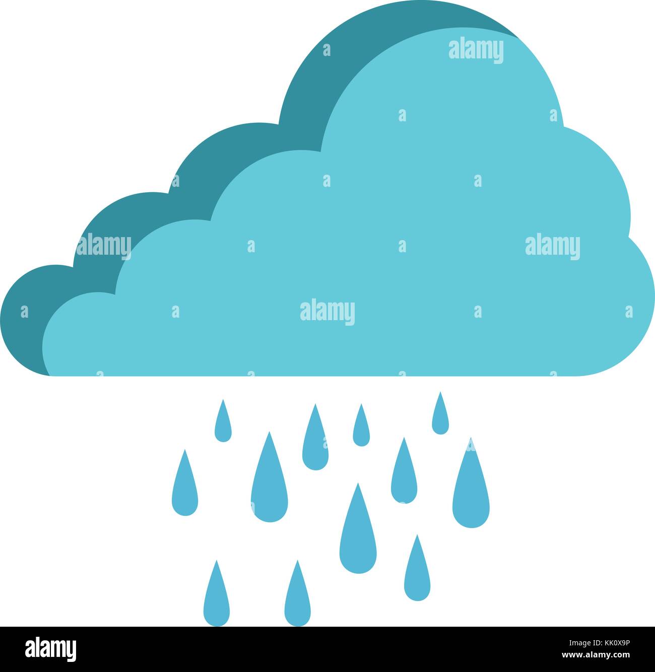 cloud silhouette with rain drops Stock Vector Image & Art - Alamy
