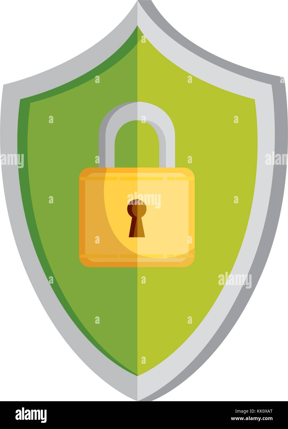 shield with padlock security Stock Vector Image & Art - Alamy