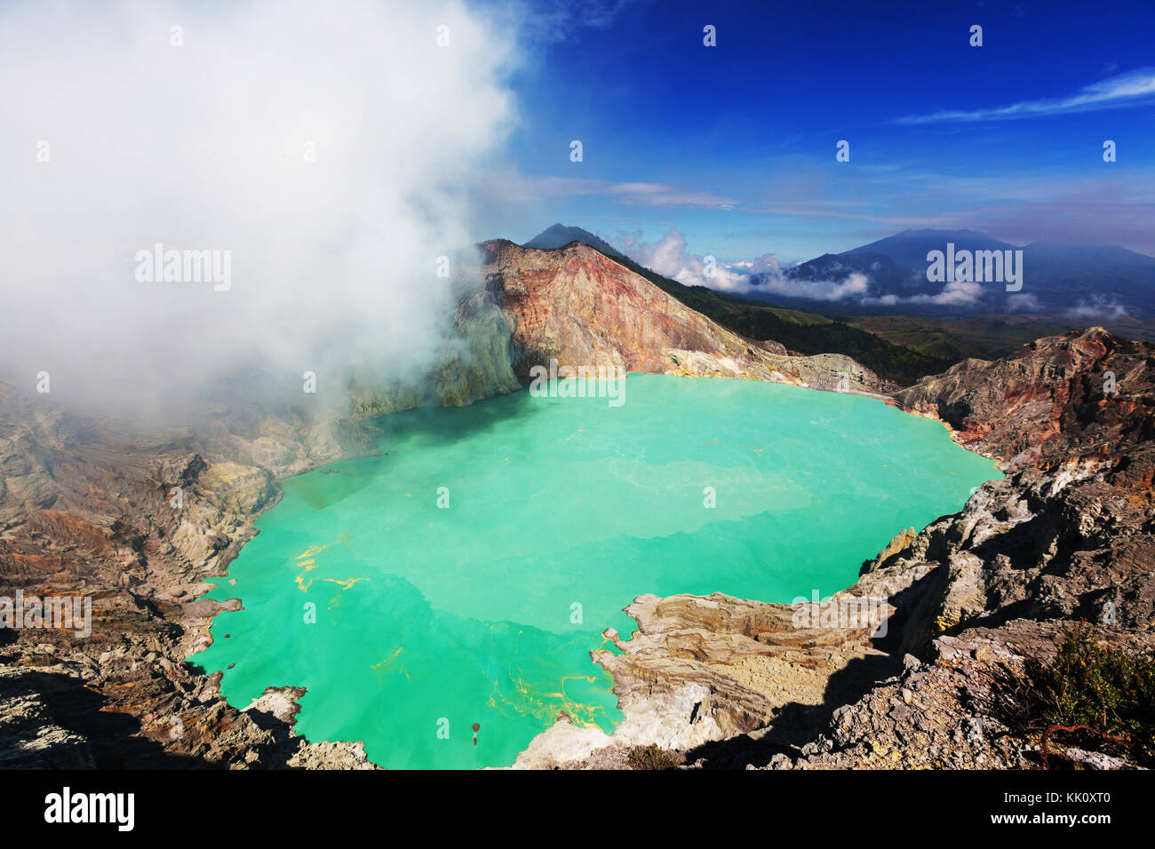 Lake in a crater Volcano Ijen, Java,Indonesia Stock Photo - Alamy