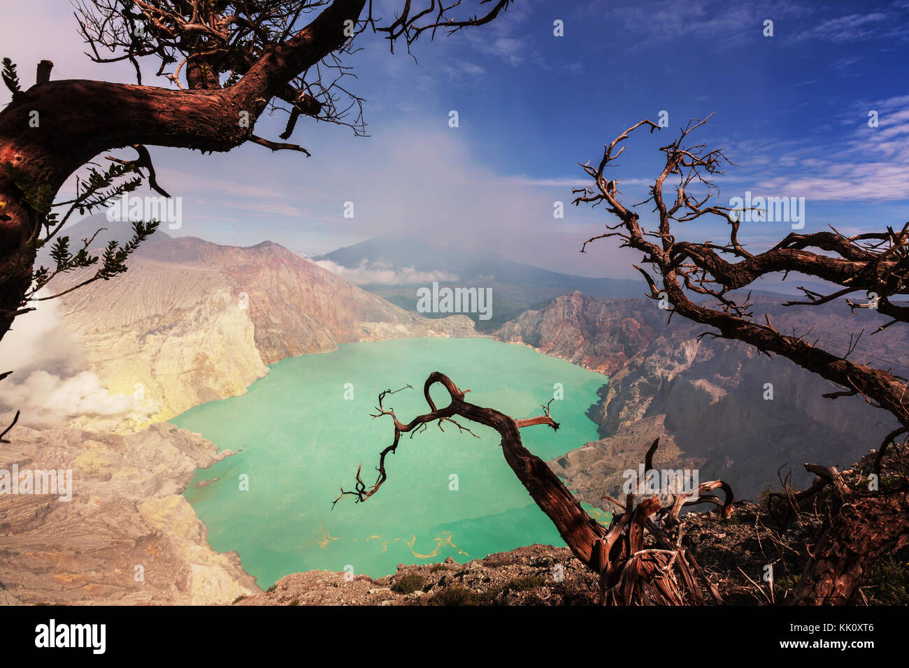 Lake in a crater Volcano Ijen, Java,Indonesia Stock Photo - Alamy