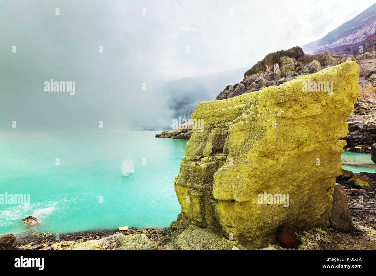 Lake in a crater Volcano Ijen, Java,Indonesia Stock Photo - Alamy