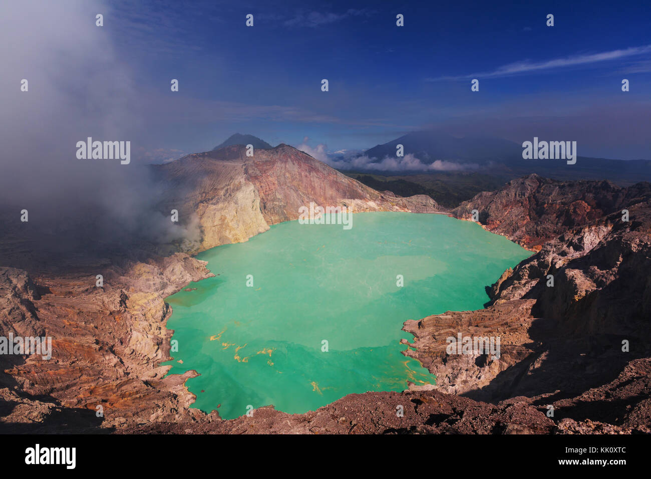 Lake in a crater Volcano Ijen, Java,Indonesia Stock Photo - Alamy