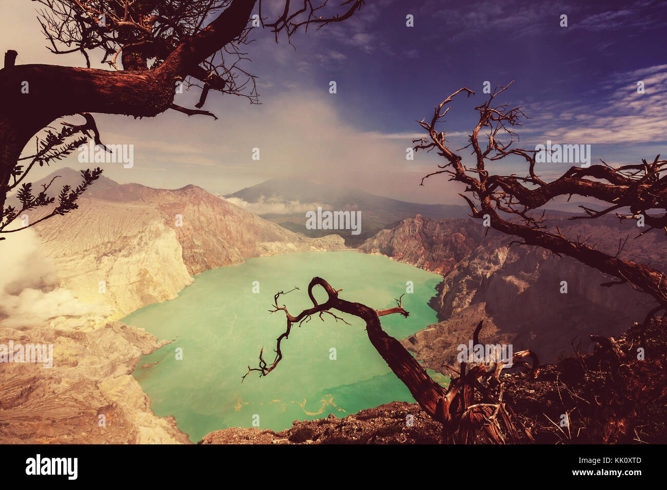 Lake in a crater Volcano Ijen, Java,Indonesia Stock Photo - Alamy