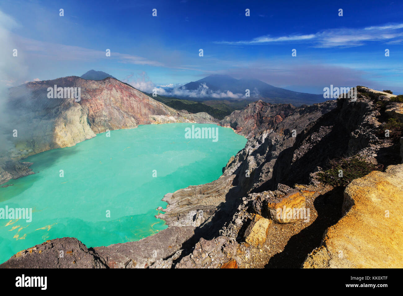 Lake in a crater Volcano Ijen, Java,Indonesia Stock Photo - Alamy