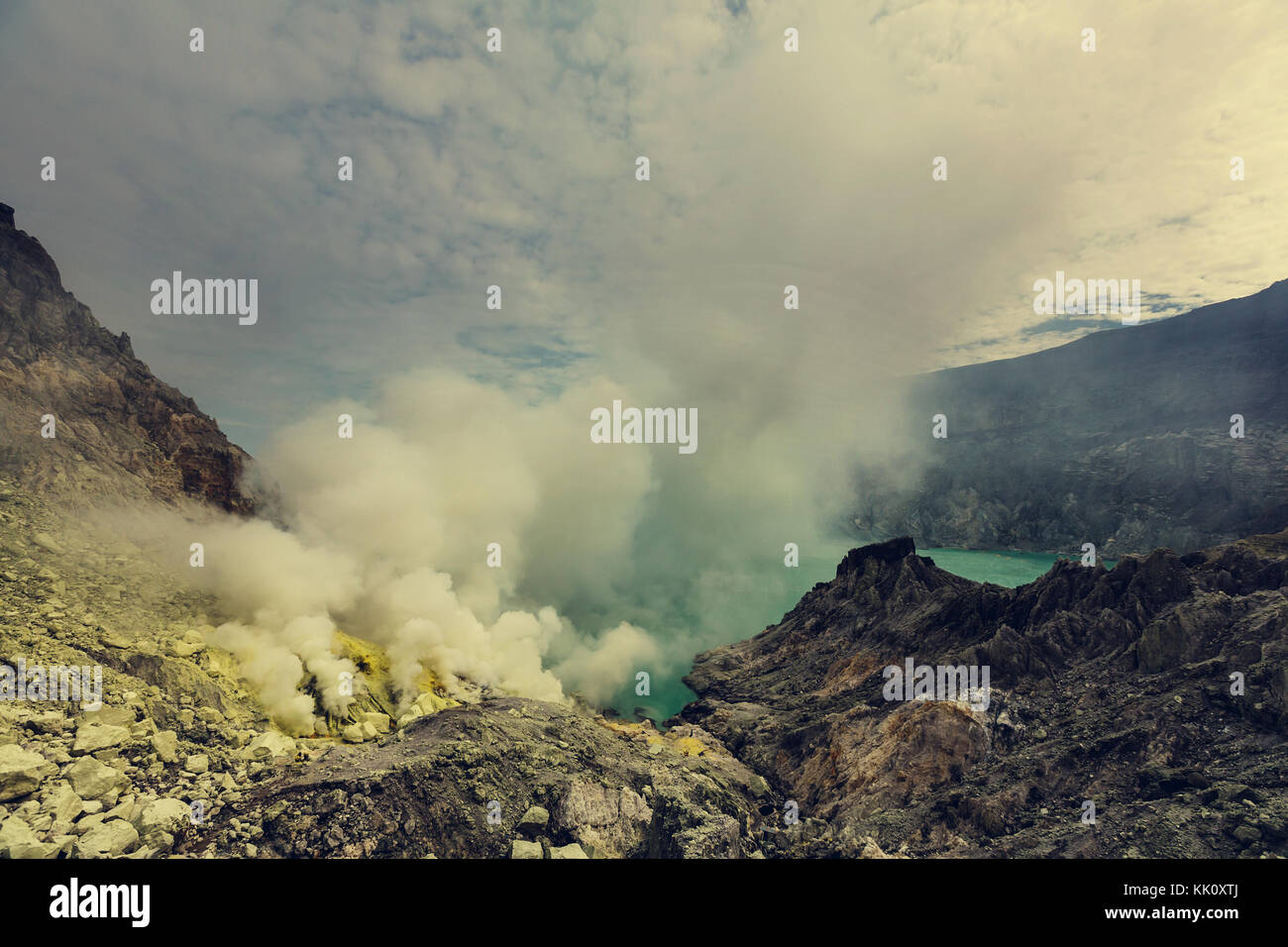 Lake in a crater Volcano Ijen, Java,Indonesia Stock Photo - Alamy
