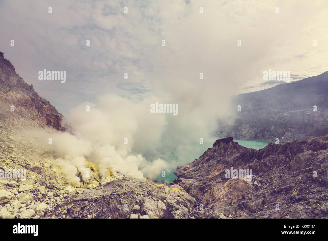 Lake in a crater Volcano Ijen, Java,Indonesia Stock Photo - Alamy