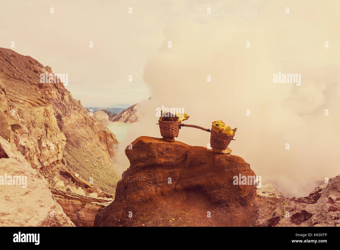 Lake in a crater Volcano Ijen, Java,Indonesia Stock Photo - Alamy