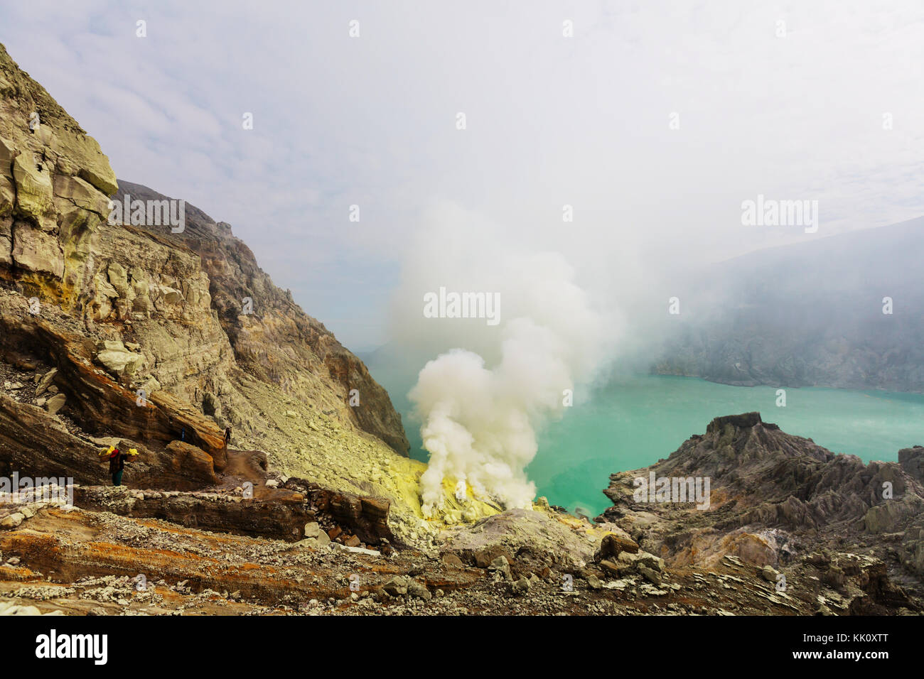 Lake in a crater Volcano Ijen, Java,Indonesia Stock Photo - Alamy
