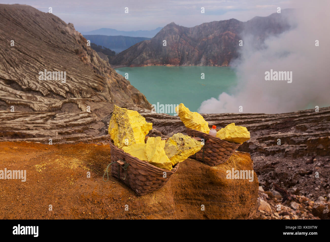 Lake in a crater Volcano Ijen, Java,Indonesia Stock Photo - Alamy