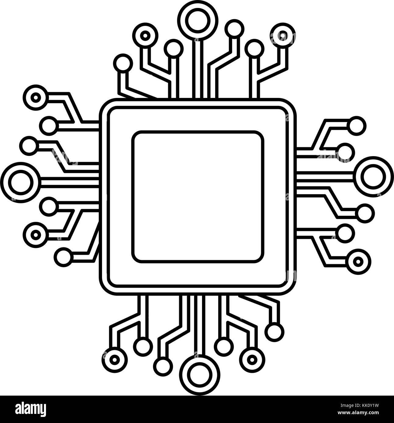 processor circuit isolated icon Stock Vector Image & Art - Alamy