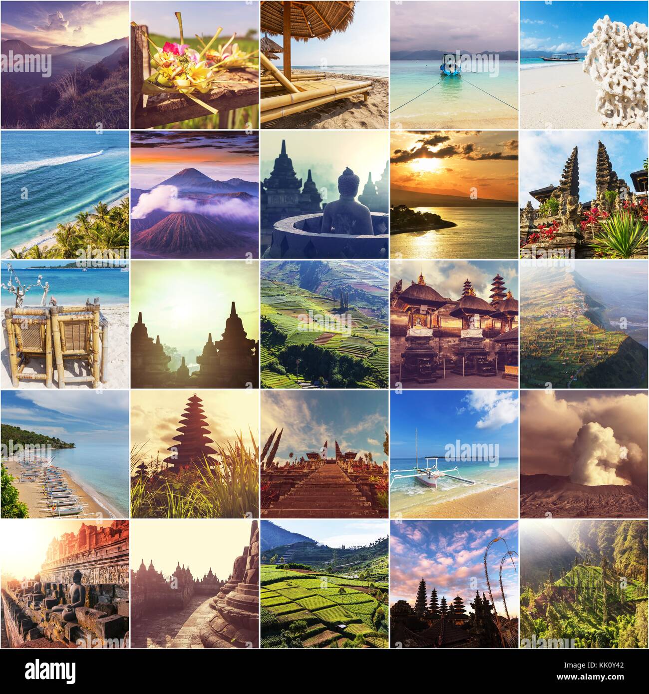 Indonesia theme collage Stock Photo - Alamy