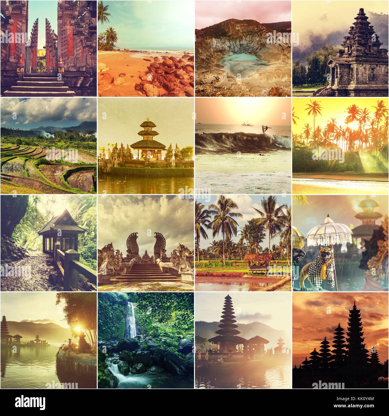 Indonesia theme collage Stock Photo - Alamy