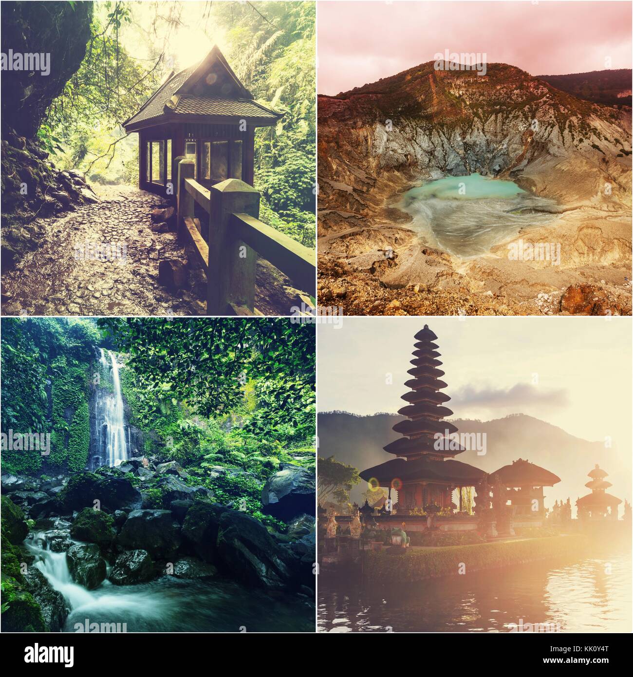 Indonesia theme collage Stock Photo - Alamy
