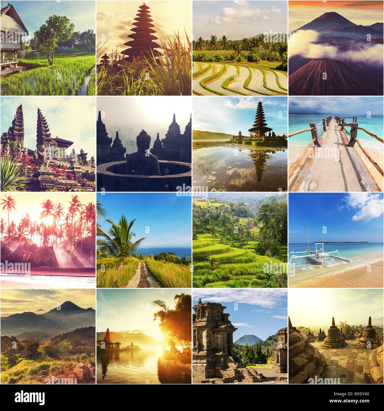 Indonesia theme collage Stock Photo - Alamy