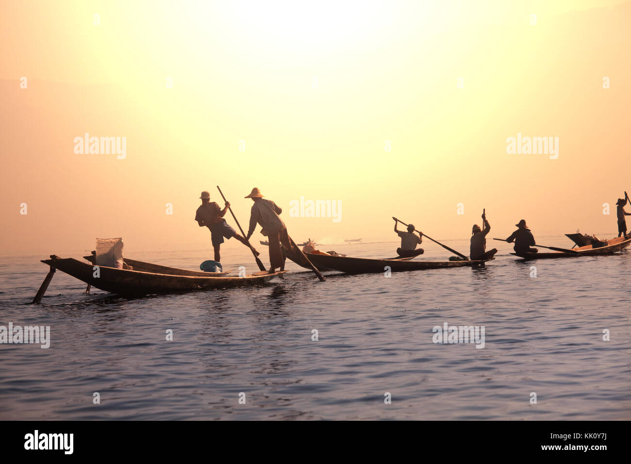 Boats on Inle Lake,Myanmar Stock Photo - Alamy