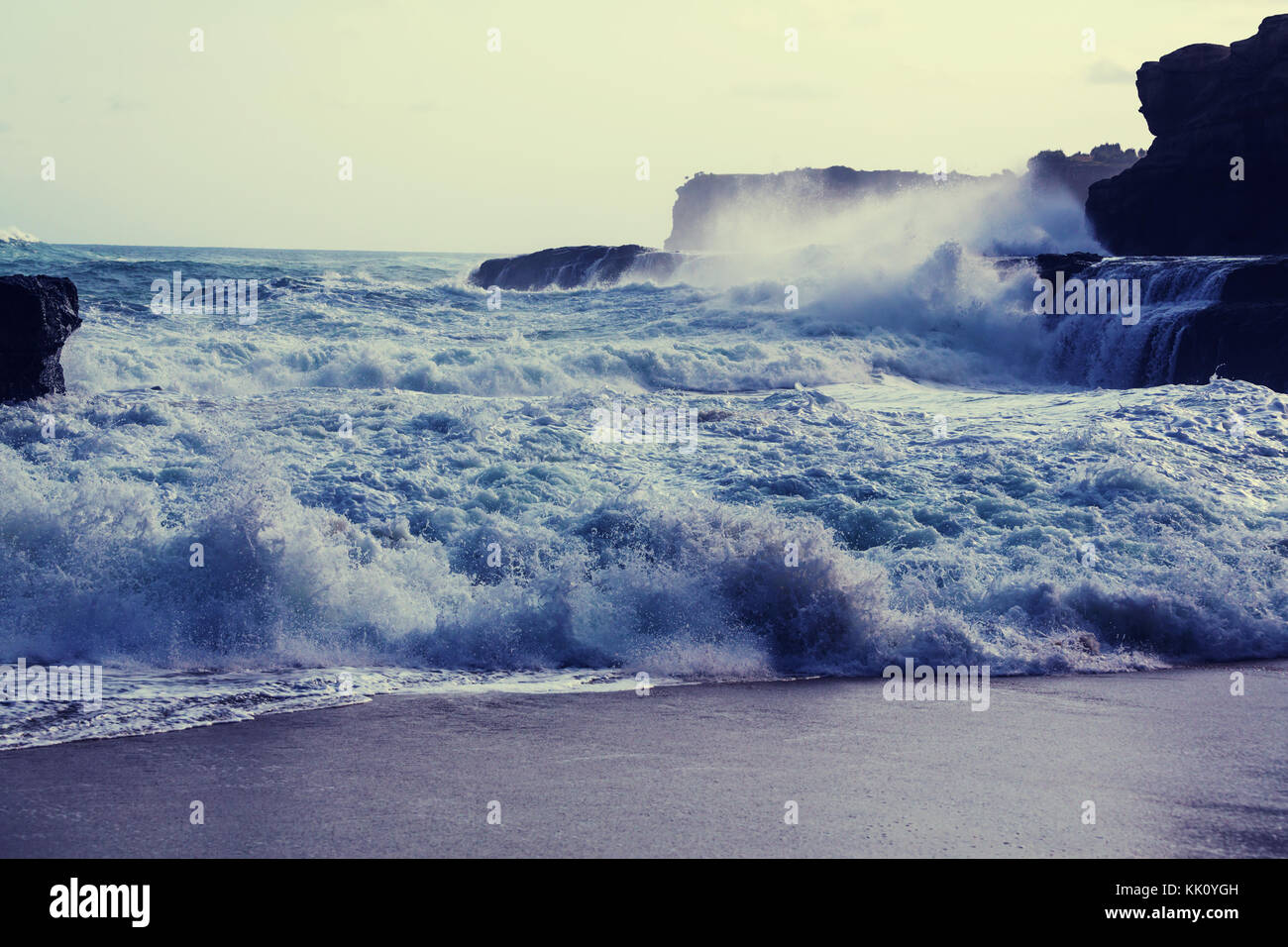 Tropical beach, Indonesia Java Stock Photo - Alamy