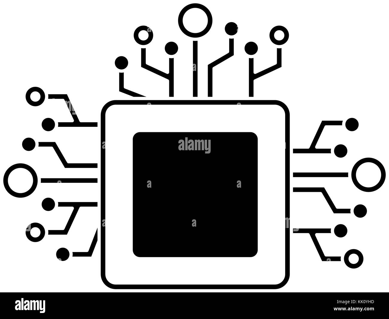 processor circuit isolated icon Stock Vector Image & Art - Alamy