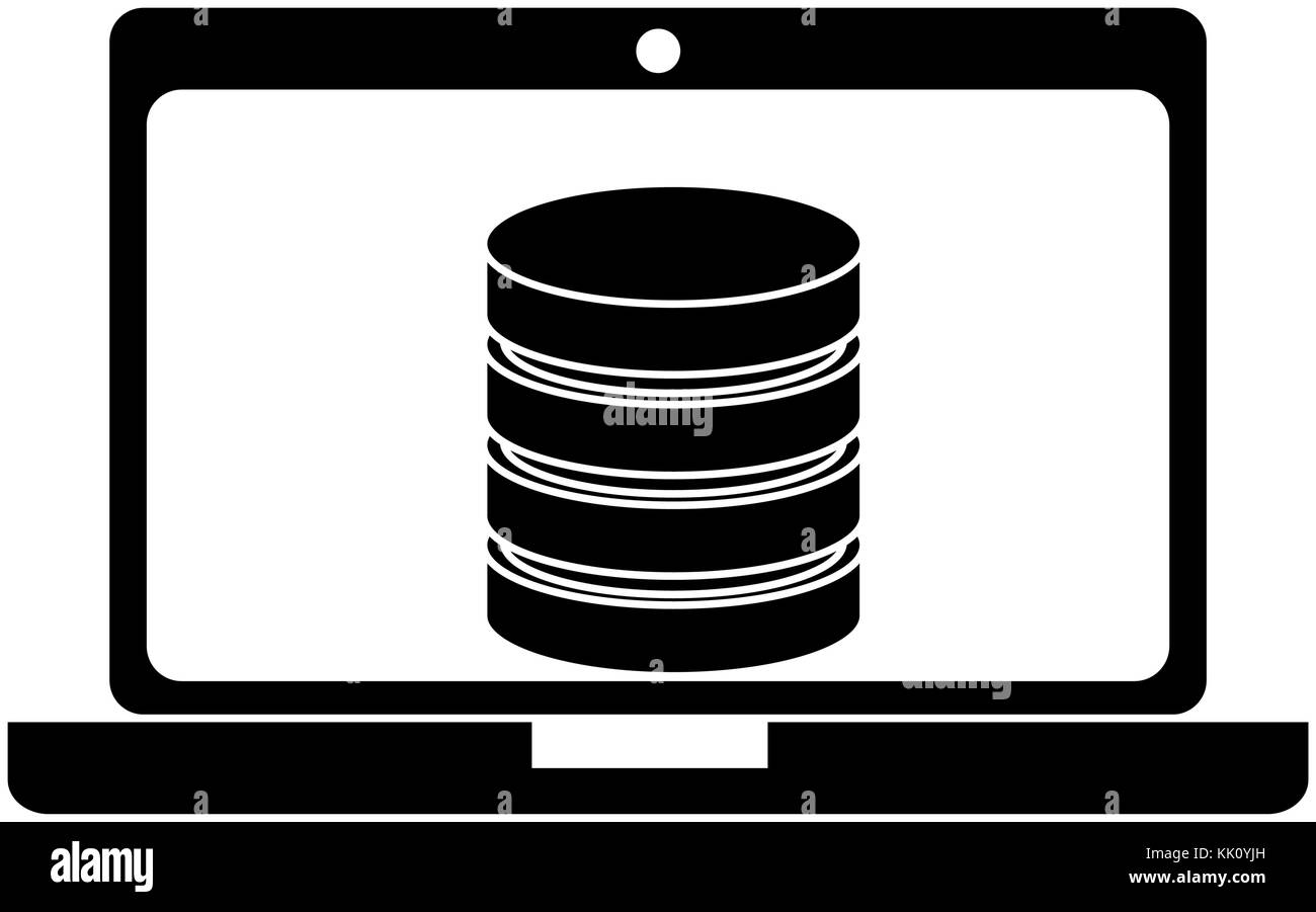 laptop computer with data disk Stock Vector Image & Art - Alamy