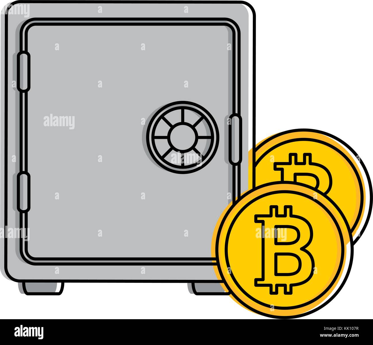 Electronic safe box Stock Vector Images - Alamy