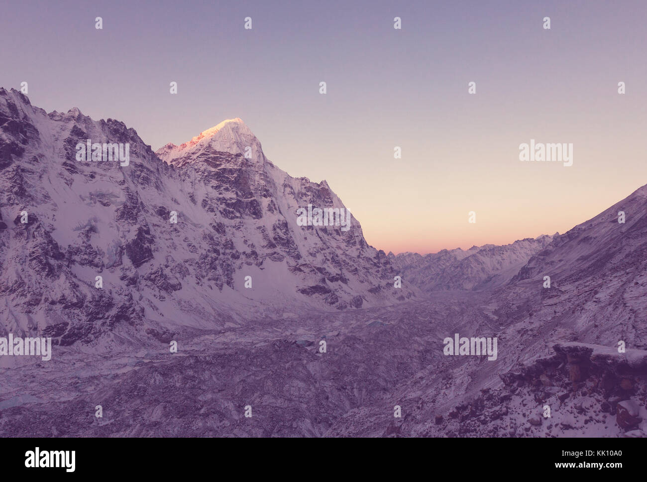 Scenic view of mountains, Kanchenjunga Region, Himalayas, Nepal Stock ...
