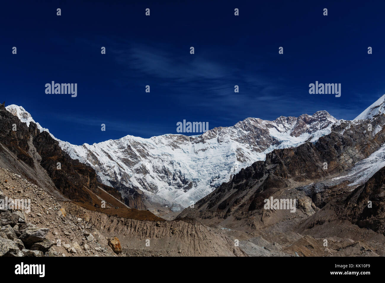 Scenic view of Kanchenjunga peak at sunset, Himalayas, Nepal Stock Photo - Alamy