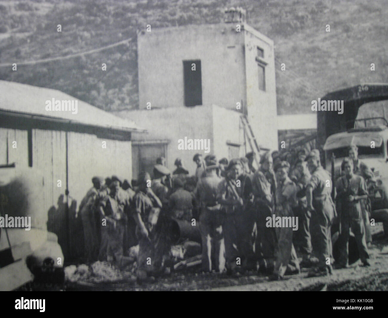 A photograph of Kibbutz Yagur, a collective community in Israel. This ...