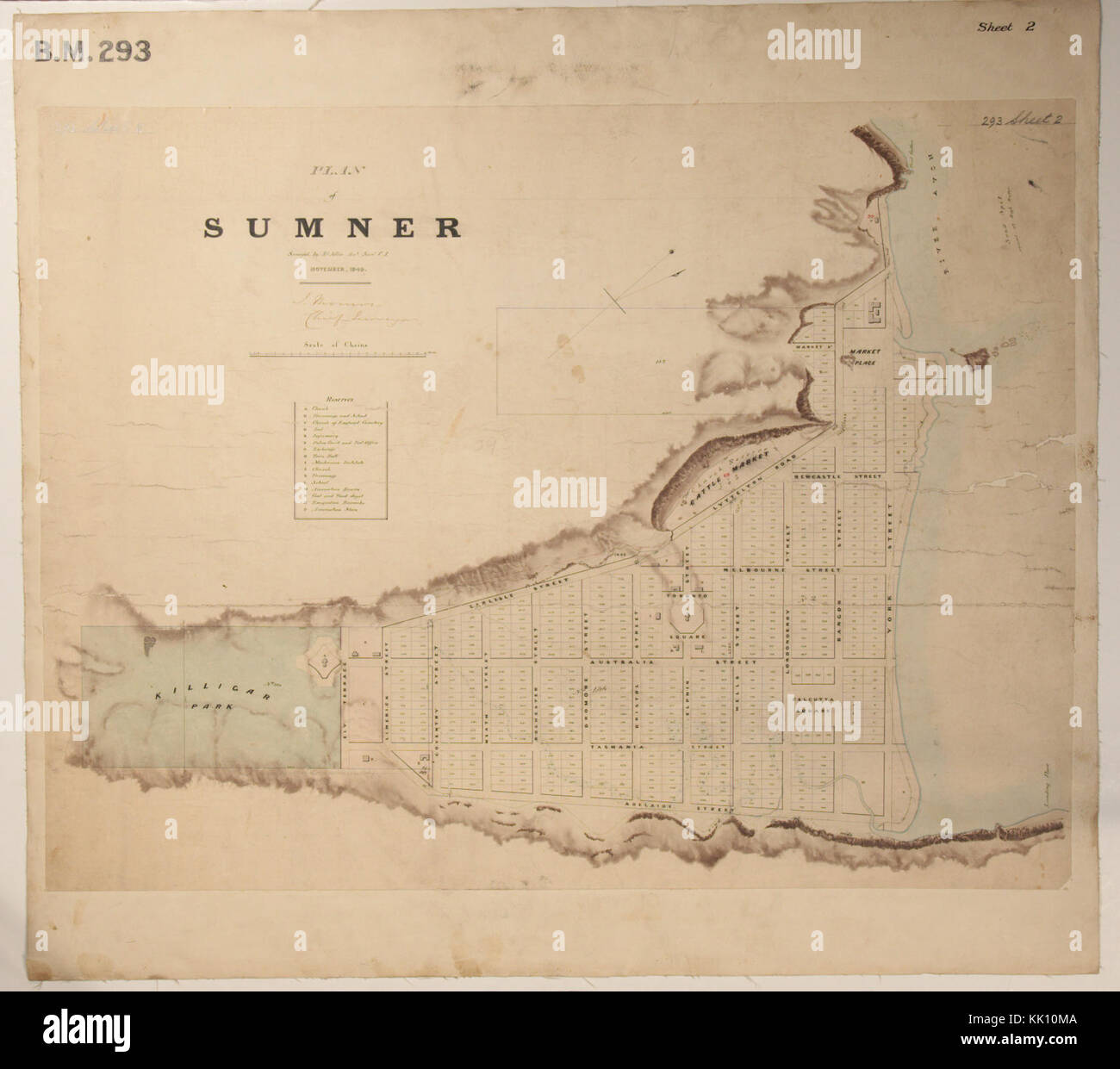 Black Map Sumner Township 1849, 02 Stock Photo - Alamy