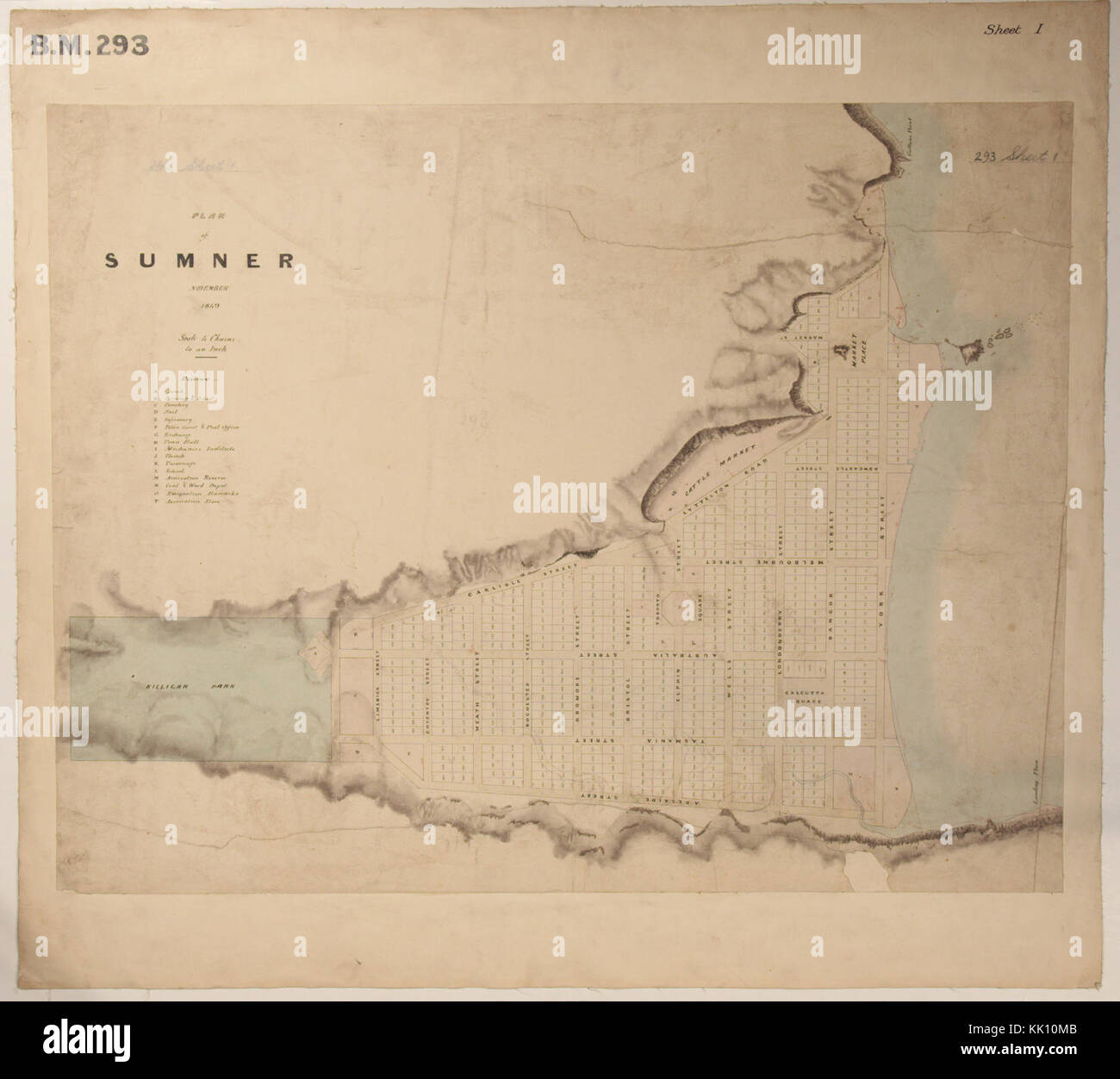 Black Map Sumner Township 1849, 01 Stock Photo - Alamy