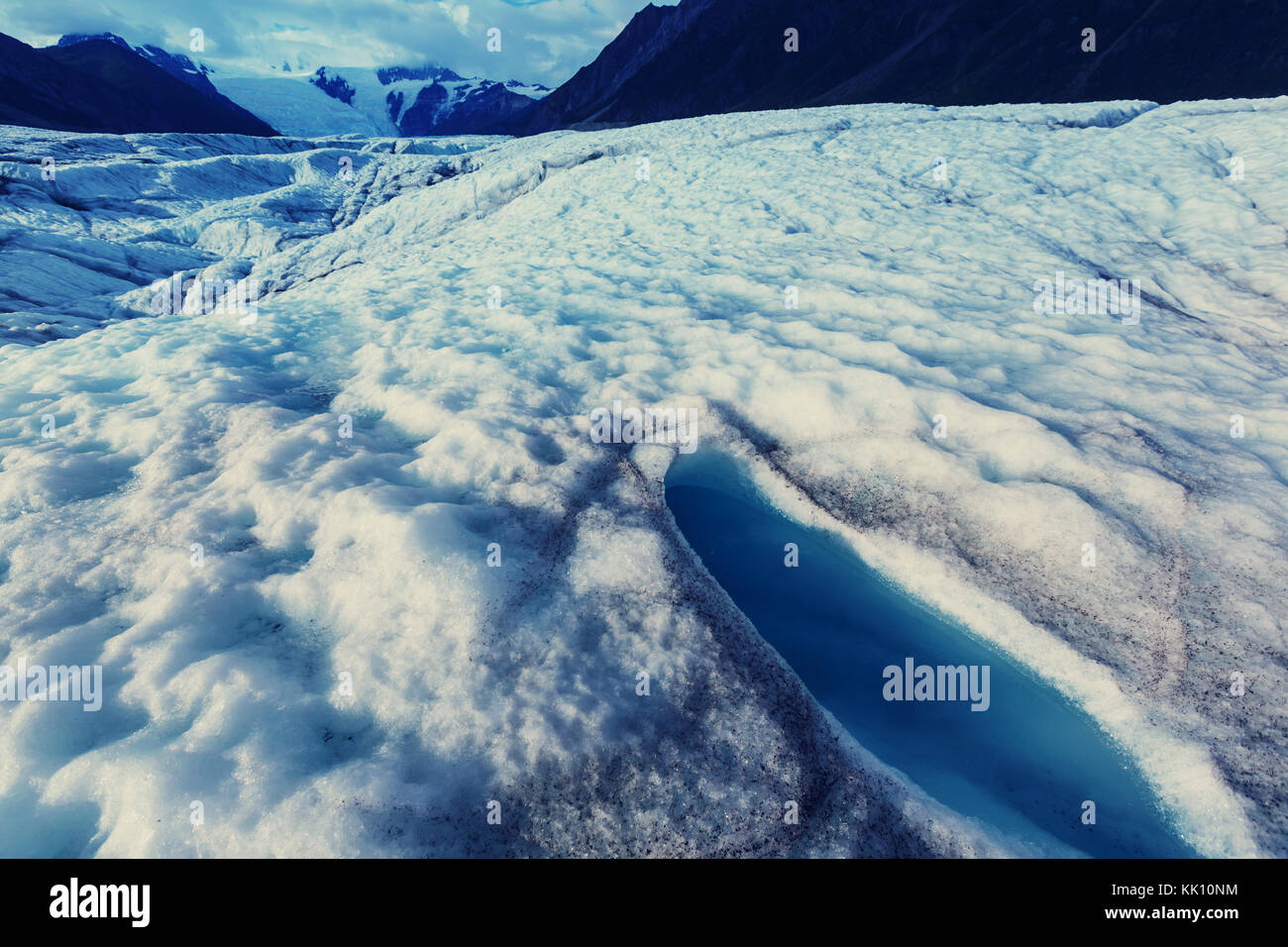 Lake on Kennicott glacier, Wrangell-St. Elias National Park, Alaska ...