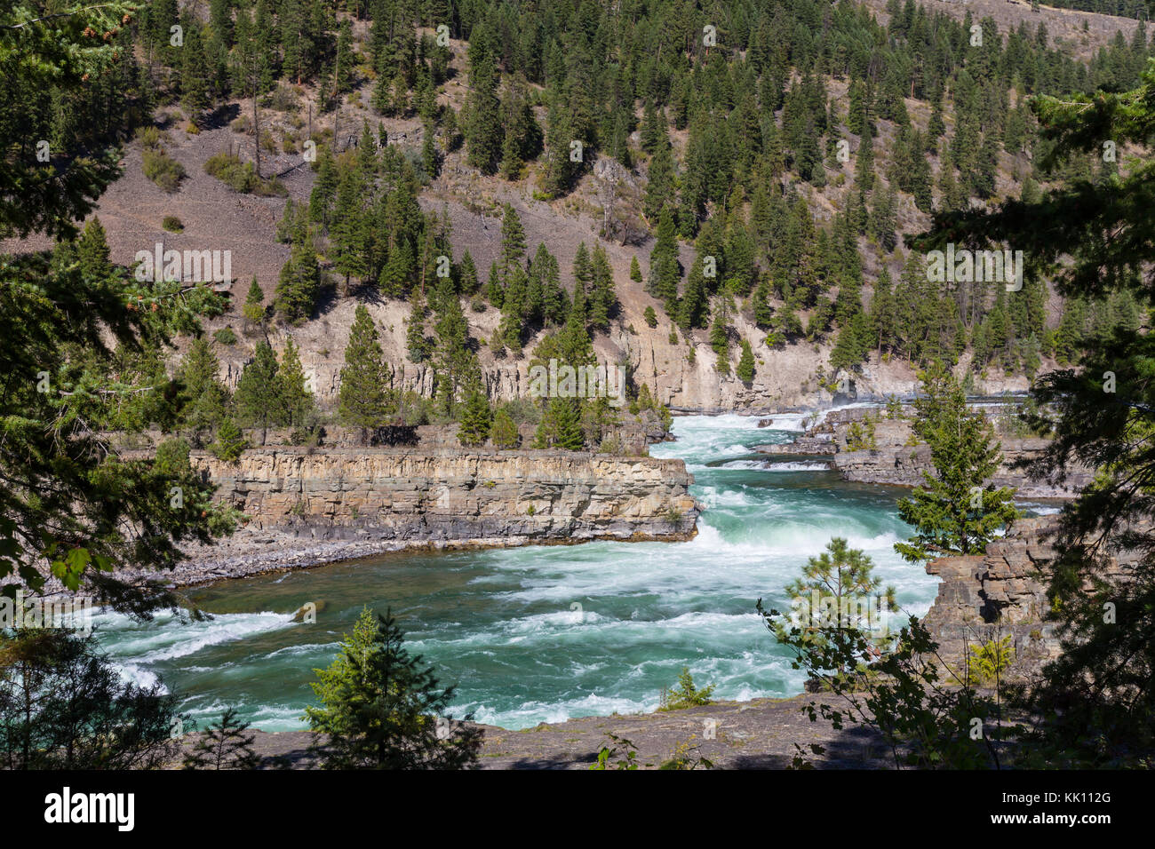 Falls on the Kootenai river Stock Photo - Alamy