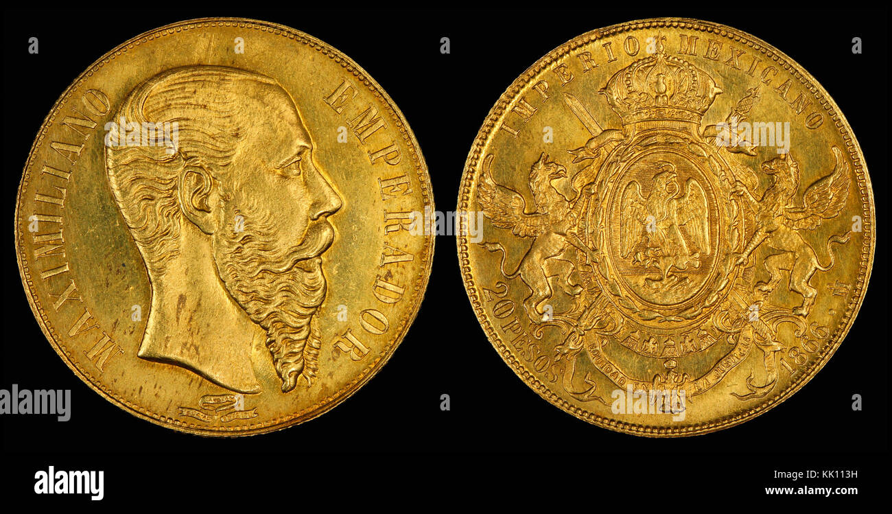 Mexico 20 pesos coin hi-res stock photography and images - Alamy