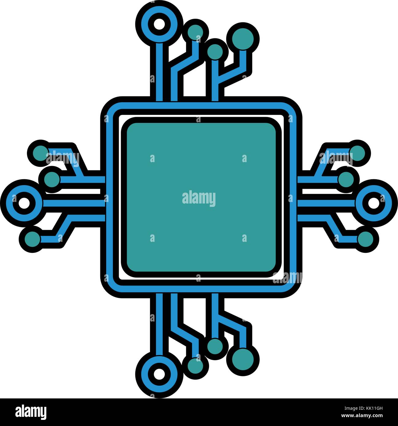 processor circuit isolated icon Stock Vector Image & Art - Alamy