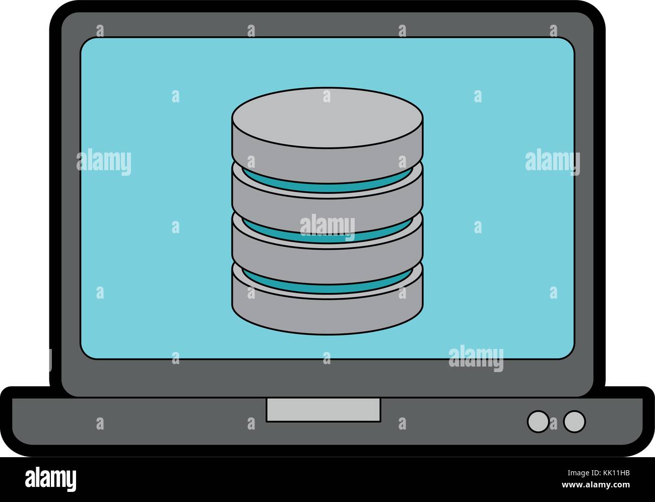 laptop computer with data disk Stock Vector Image & Art - Alamy