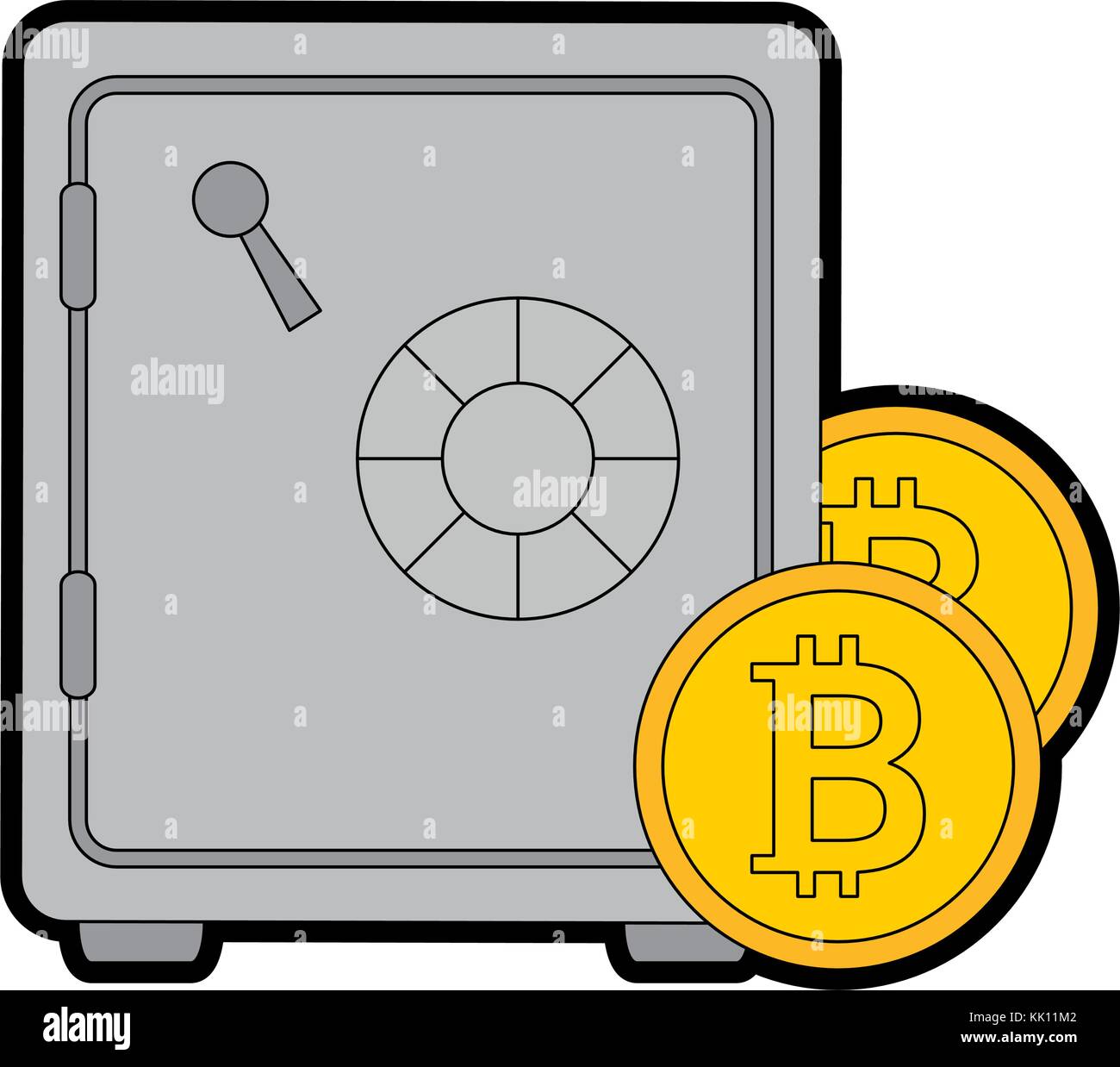 Electronic safe box Stock Vector Images - Alamy